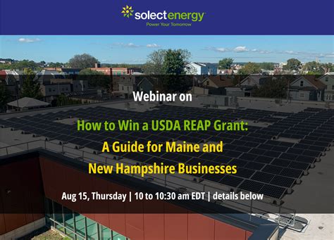 Mastering Usda Reap Grants Join Our Webinar Solect Energy