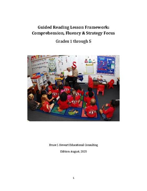 Guided Reading Lesson Framework Comprehension Fluency And Strategy Focus