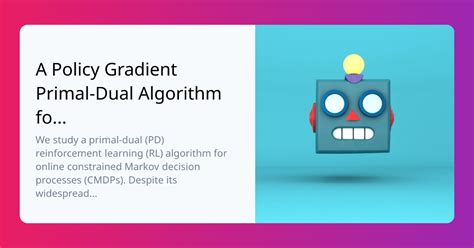 A Policy Gradient Primal Dual Algorithm For Constrained Mdps With