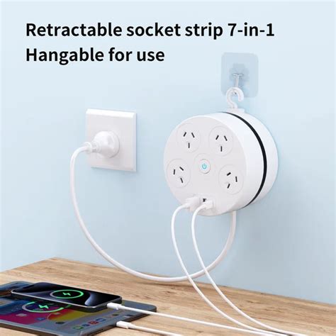 7 In 1 Usb Retractable Power Socket Daily Living Aust
