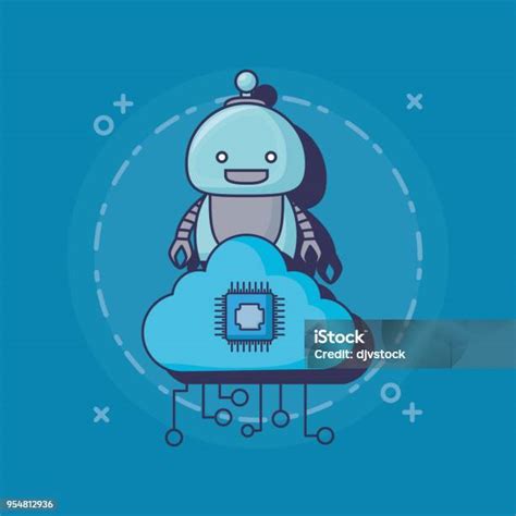 卡通機器人圖示向量圖形及更多互聯網圖片 互聯網 人工造的 半機械人 Istock