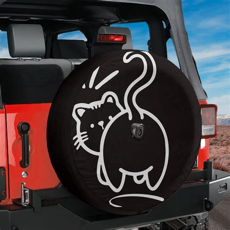 Purrfectly Offensive Kitty Humor Tire Cover With Camera Hole
