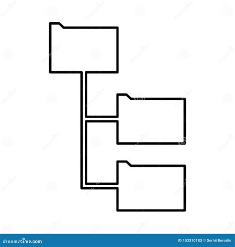 folder structure it is black icon stock vector illustration of info