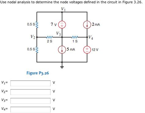 Solved Use Nodal Analysis To Determine The Node Voltages Chegg