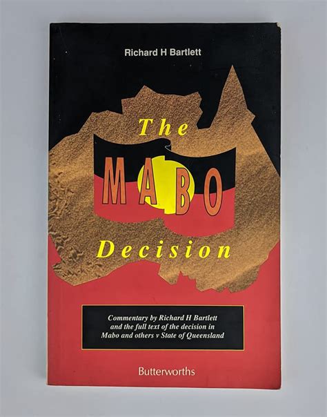 The Mabo Decision By Government Of Australia Goodreads