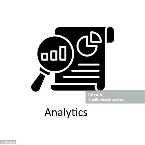 Ikon Solid Vektor Analytics Stok Ilustrasi Stok Sederhana Ilustrasi
