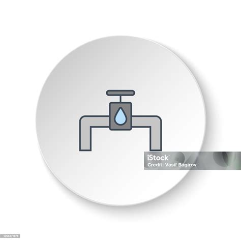 웹 아이콘 파이프 에너지 물을 위한 둥근 버튼입니다 버튼 배너 라운드 응용 프로그램 일러스트에 대한 배지 인터페이스 가솔린에
