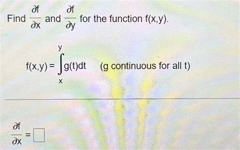 solved af find and for the function f x y ду af dx af ax y