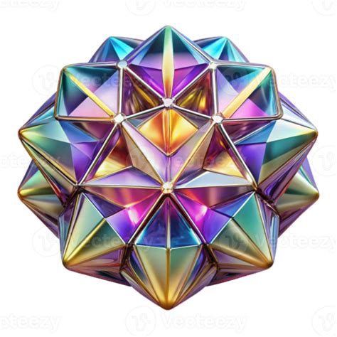 Iridescent Geometric 3d Render Abstract Background Image 55239556 Png