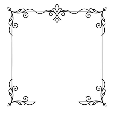 Black Ornate Frame Vector Designs With Intricate Corner Details Premium Ai Generated Vector
