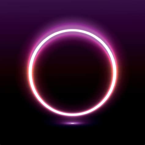 Neon Lamp Neon Circle Glowing Circle Pink Neon Vector Illustration 26994307 Vector Art At