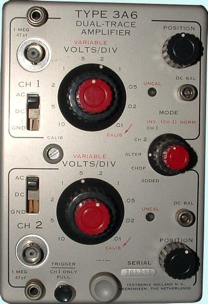 Tektronix 3a6 Dual Trace Amplifier