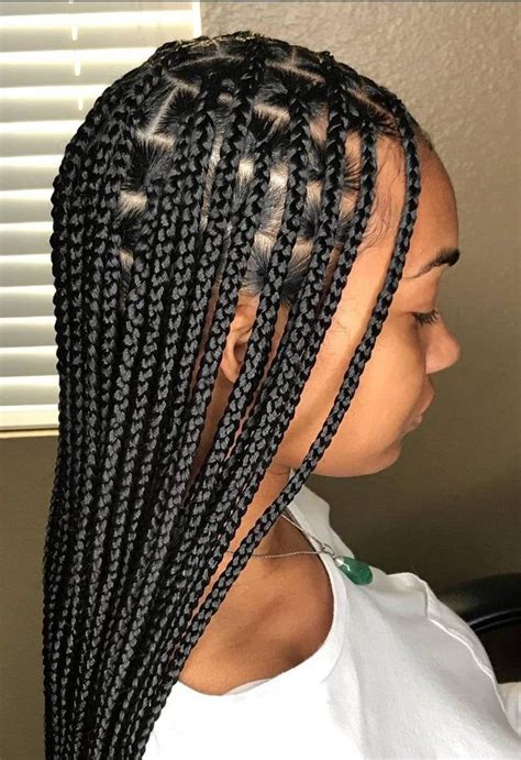 Knotless Braided Wig Lace Front Knotless Box Braid Wig Etsy