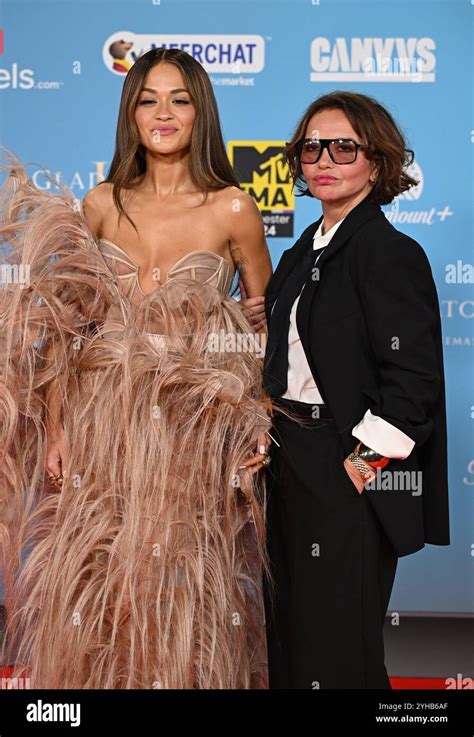 Manchester UK November 10th 2024 Rita Ora And Mother Arriving At