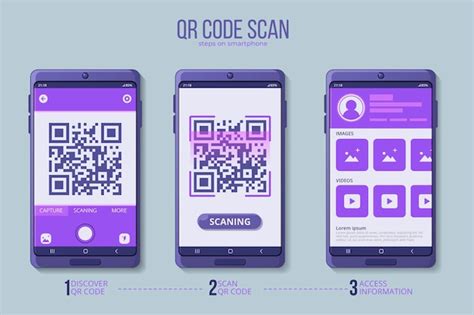 스마트 폰 스캔 Qr 코드 무료 벡터