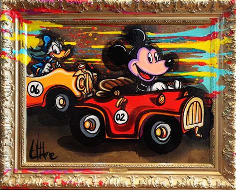 La Petite Ballade En Voiture By Eddy Vitalone 2022 Painting Acrylic