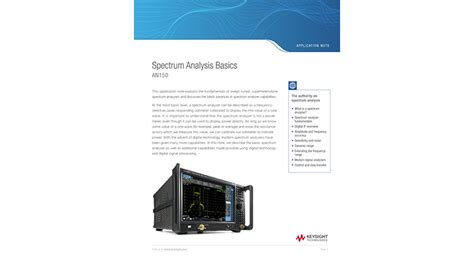 Basic Spectrum Analyzers Keysight