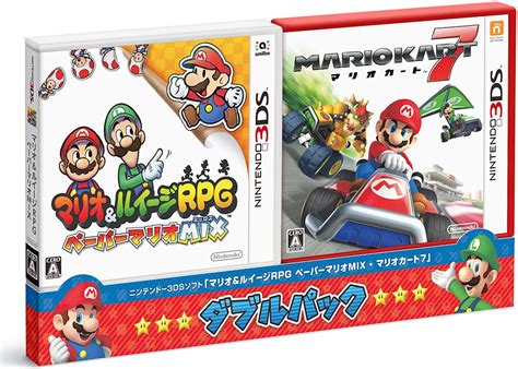 Amazon 『マリオandルイージrpg ペーパーマリオmix・マリオカート7』 ダブルパック 3ds ゲームソフト