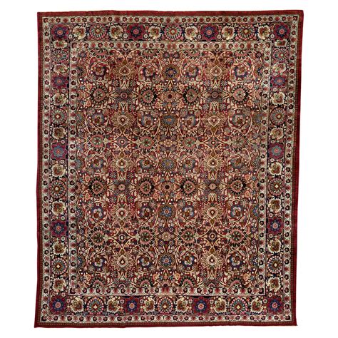Antique Persian Fine Traditional Handwoven Luxury Wool Multi Rug For