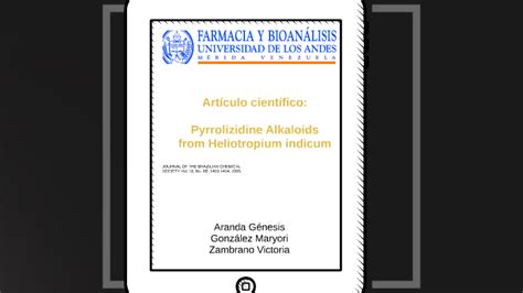 Alcaloides de Pirrolizidina by Maryori González on Prezi