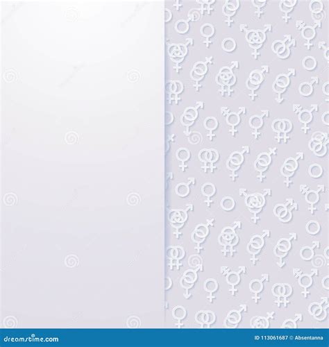 Abstract Background With Sexuality Symbols Stock Vector Illustration Of Heterosexual