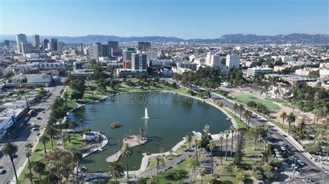 Macarthur Park At Los Angeles In California United States Stock