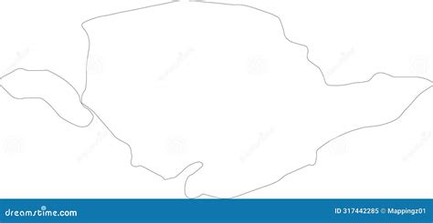Anglesey United Kingdom Outline Map Cartoon Vector