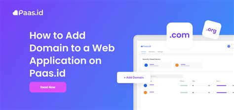How To Add Domain To A Web Application On Paas Id