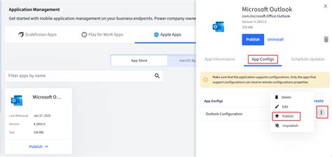Application Configurations For Configuring Outlook