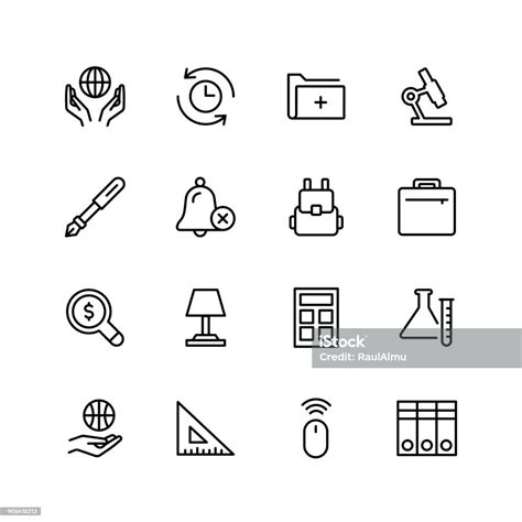 平的圖示集向量圖形及更多school Supplies圖片 School Supplies 一組物體 俄羅斯 Istock