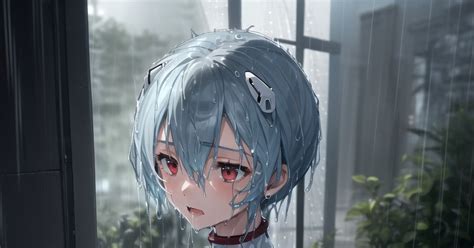 エヴァンゲリオン 綾波レイ 雨の日の帰り道 通常 齋藤さんの趣味の部屋のイラスト Pixiv