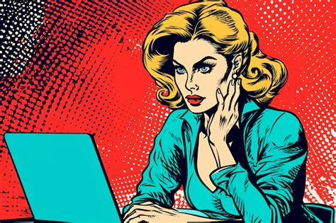 Premium Ai Image A Woman Working On A Computer