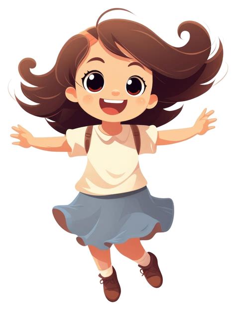 Happy Cute Girl Cartoon Drawing Cartoon Christmas Cute Girl Png Images