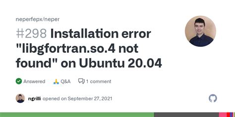 installation error libgfortran so 4 not found on ubuntu 20 04