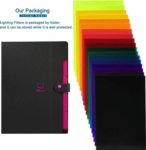 18 Pack Correction Gel Light Filter Sheets 117x83 Inches 9 Colors