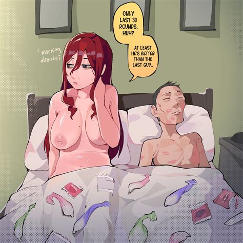 Rule 34 1boy 1girls 1milf After Sex Bed Bedroom Belly Belly Button Big Breasts Breasts Busty