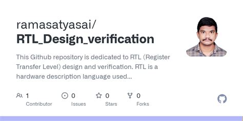 Github Ramasatyasairtldesignverification This Github Repository