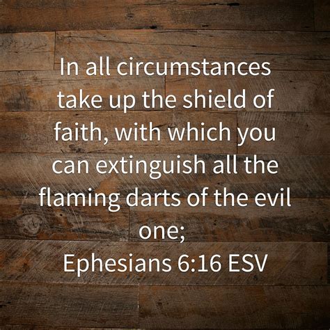 Ephesians 616 Bible Verse On Wooden Wall