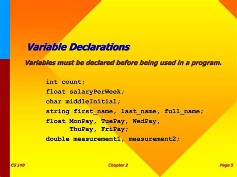 Ppt Introduction To C Variables And Inputoutput Operations