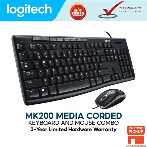 Logitech Mk200 Media Keyboard Mouse Combo Shopee Malaysia