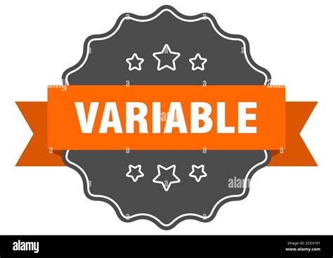 variable label variable isolated seal retro sticker sign stock vector