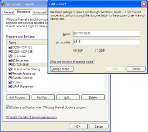 Dcom And Firewall Settings In Windows Xp2003vista2008 For Elipse