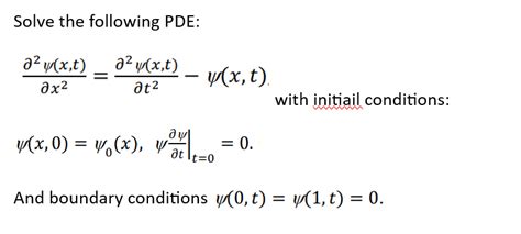 Solved Solve The Following PDE Chegg