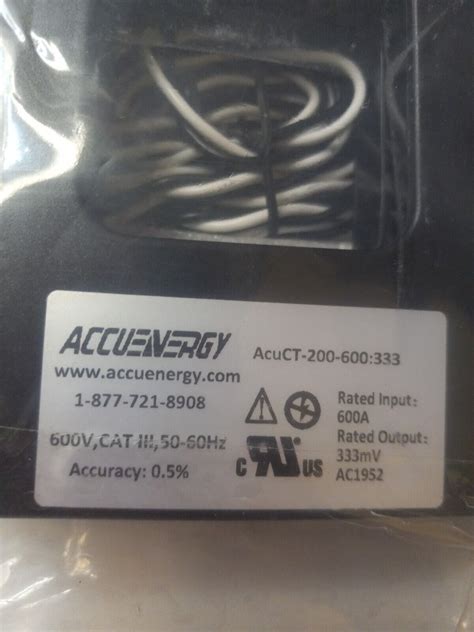 600 Amp Accuenergy Split Core Current Transformer Acuct 200 600300 Ebay