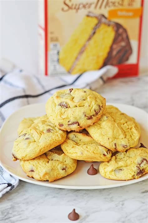 Yellow Cake Mix Chocolate Chip Cookie Recipe Making Mom Magic