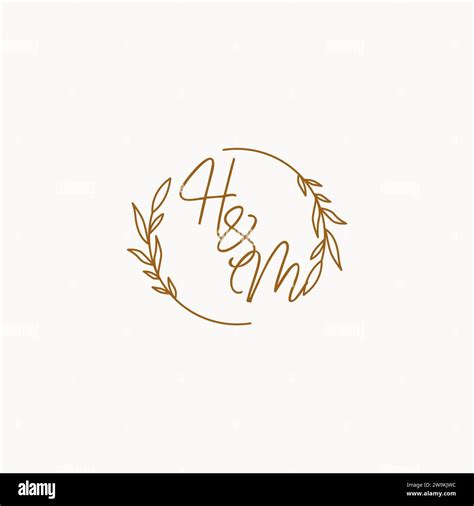 Hm Wedding Initials Logo Design Ideas Stock Vector Image And Art Alamy