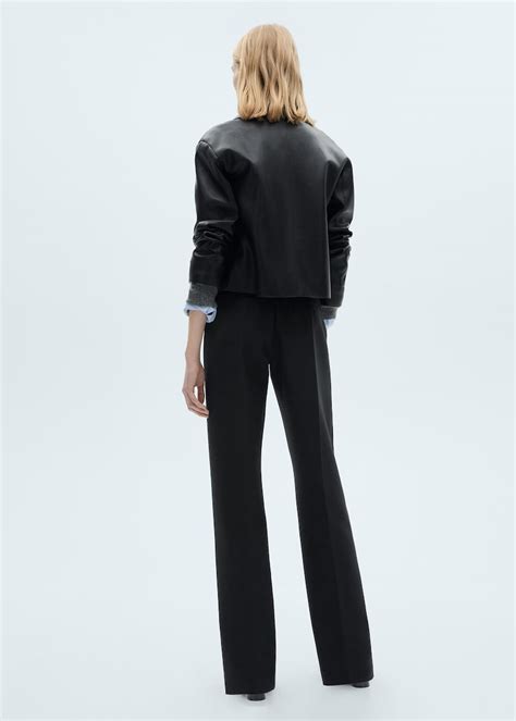 Straight Fit Pleated Trousers Women Mango United Kingdom