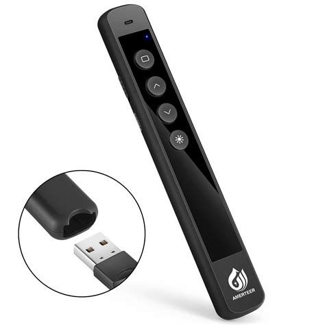 Amerteer Wireless Presenter Rf Ghz Presentation Remote Rechargeable