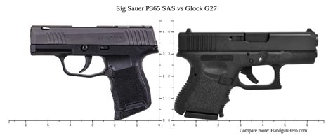 Sig Sauer P365 Sas Vs Glock G27 Size Comparison Handgun Hero