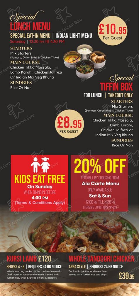 Menu At Kingsway Lounge Restaurant Warrington
